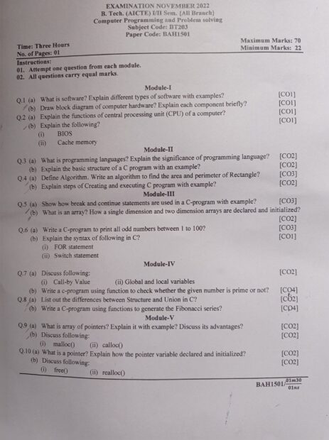 JEC Jabalpur question paper 2023 » Touseef Academy